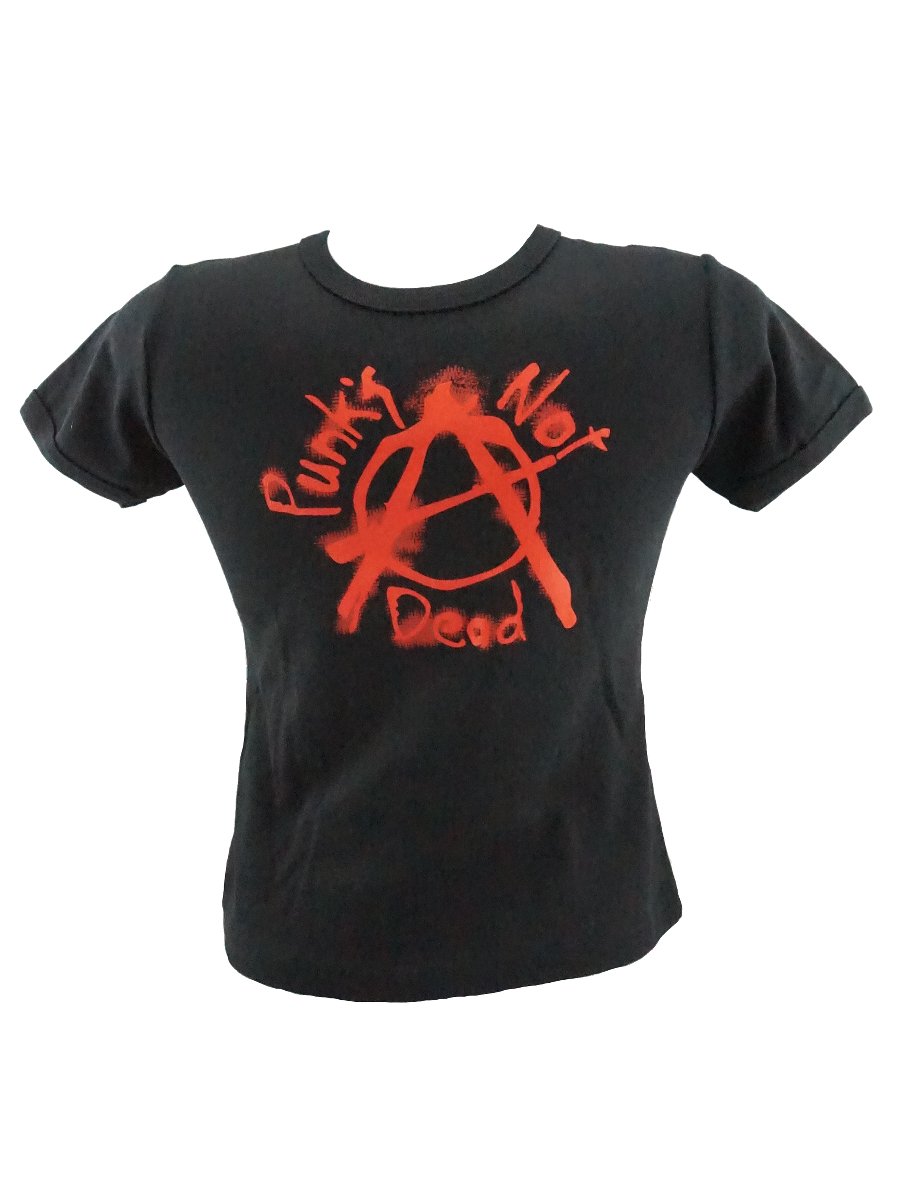 Kinder T-Shirt Punks not dead schwarz